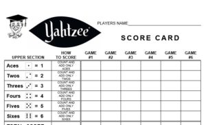 Yahtzee Score Card » linear concepts